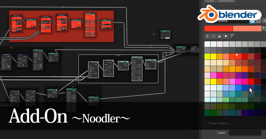 Noodler | Node間のライン＆グループ化をデザイン - AddOn, All, Blender - 3DDDA